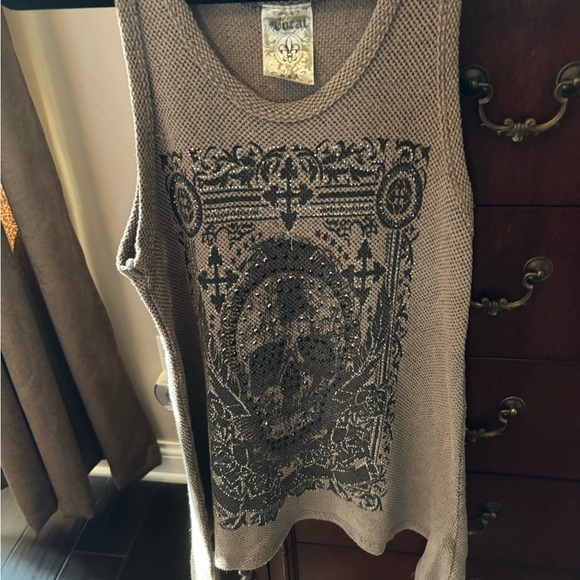 Vocal | Tops | Vocal Graphic Knit Tank Top | Poshmark